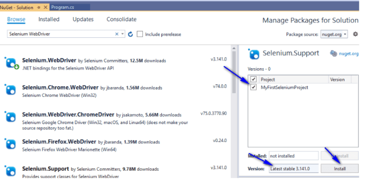 Selenium Latest Version Update